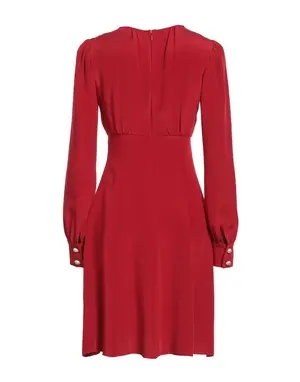 Dolce & Gabbana Minimalist Satin Long Sleeve Dress