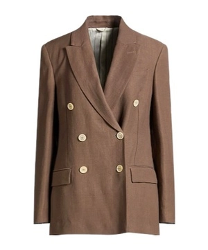 Brunello Cucinelli Double-breasted Suit Jacket - Brown