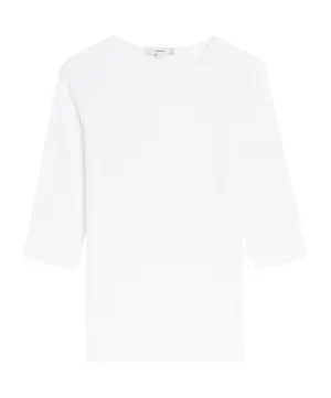 Vince Ribbed Stretch-jersey Top - White