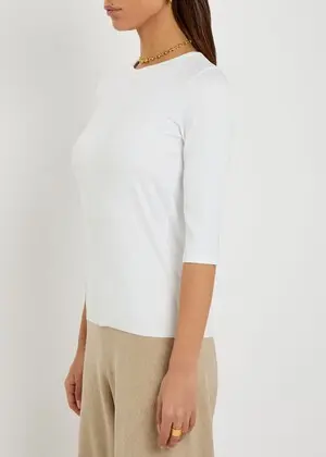 Vince Ribbed Stretch-jersey Top