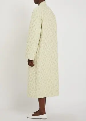 Simone Rocha Embellished Floral-jacquard Cotton-blend Coat
