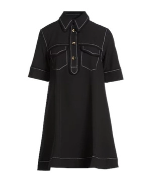 GANNI Short Sleeve Dress - Black
