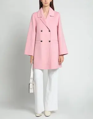 GANNI Minimalist Double-breasted Long-sleeve Coat