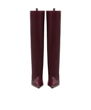 Attico 65mm Lea Pointed-toe Leather Boots