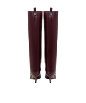 Attico 65mm Lea Pointed-toe Leather Boots