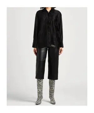 GANNI Long Sleeve Top With Tie Fastening