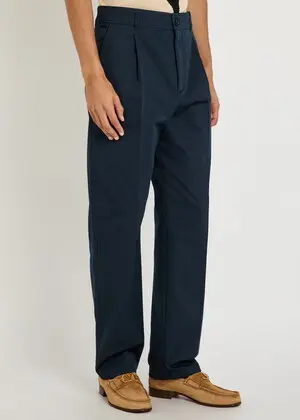 Valentino Garavani Logo-embroidered Twill Chino Trousers