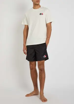 Moncler Elastic Waist Swim Trunks