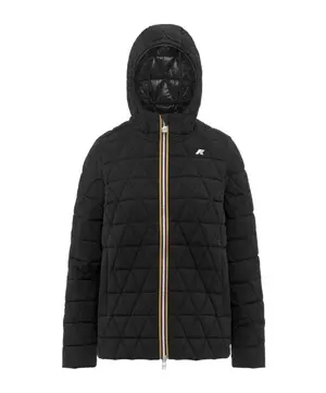 K-WAY Madlaine Diamond Quilted Short Jacket With Hood