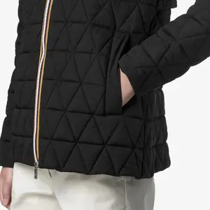 K-WAY Madlaine Diamond Quilted Short Jacket With Hood