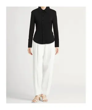 Sportmax Long-sleeve Shirt With Classic Collar And Button-front Closure
