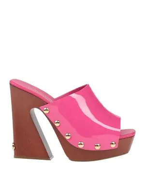 Dolce & Gabbana Patent Leather Platform Clogs With Studs