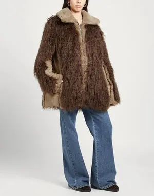 DIESEL® Two-tone Teddy Fleece Coat