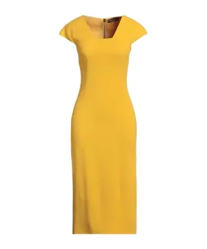 Dolce & Gabbana Bodycon Dress With Square Neckline - Yellow