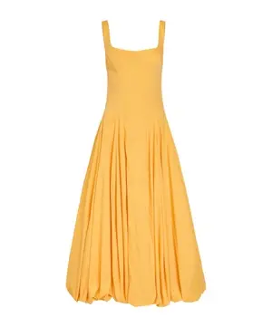 Simkhai Cotton-blend Poplin Midi Dress - Yellow