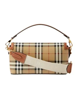 Burberry Checkered Flap Shoulder Bag
