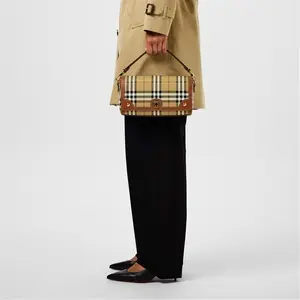 Burberry Checkered Flap Shoulder Bag