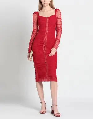 Dolce & Gabbana Square Neck Long Sleeve Dress