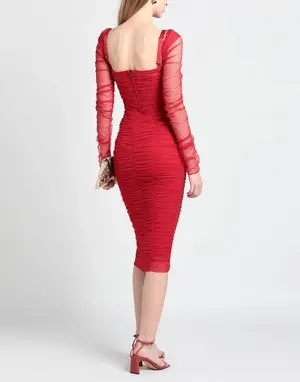 Dolce & Gabbana Square Neck Long Sleeve Dress