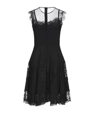 Dolce & Gabbana Solid Color Sleeveless Dress - Black