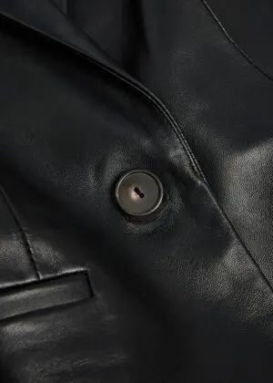 Vince Shrunken Leather Blazer