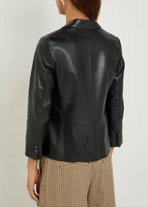 Vince Shrunken Leather Blazer