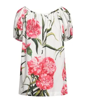 Dolce & Gabbana Floral Print Short Sleeve Top - White