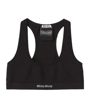 Miu Miu Seamless Racerback Top - Black