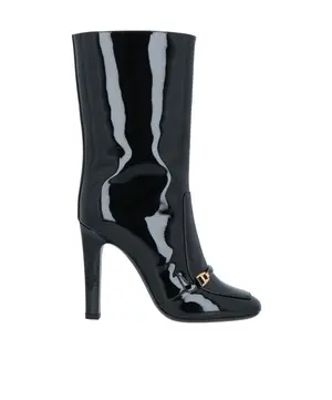 Saint Laurent Plain Colour Ankle Boot - Black