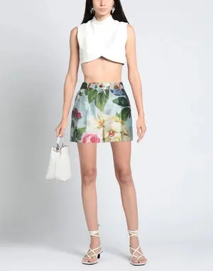Dolce & Gabbana Floral Print Shantung Shorts
