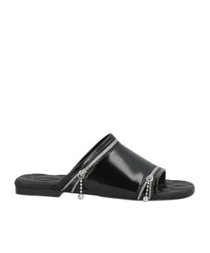 Burberry Embellished Slide Sandals - Black