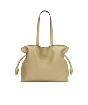 Loewe Large Flamenco Clutch In Nappa Calfskin - Nude