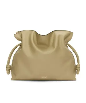 Loewe Large Flamenco Clutch In Nappa Calfskin - Nude