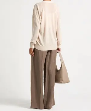 Brunello Cucinelli Long Sleeve V-neck Knit Cardigan