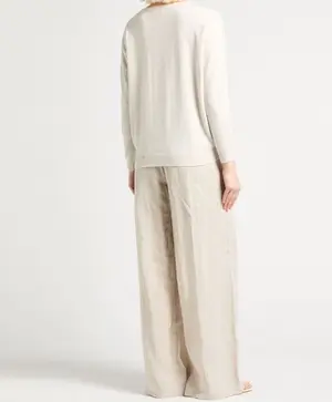 Brunello Cucinelli V-neck Sweater With Layered Detail