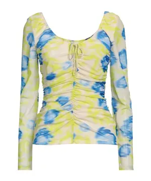 GANNI Long Sleeve Top With Tie Detail