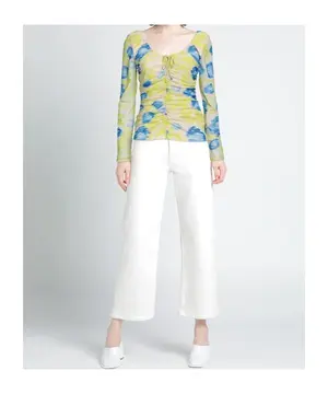 GANNI Long Sleeve Top With Tie Detail