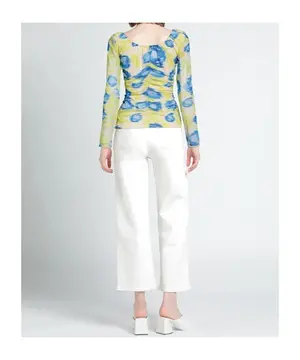 GANNI Long Sleeve Top With Tie Detail