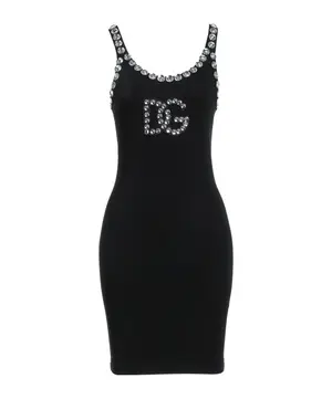 Dolce & Gabbana Fleece Bodycon Dress - Black