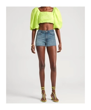 Max & Co. Max&co. Denim Shorts With Zipper And Belt Loops
