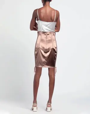 Dolce & Gabbana Lace & Satin Pencil Skirt