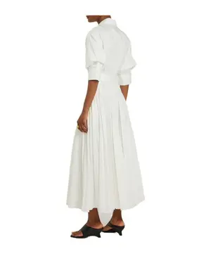 Simkhai Belted Cotton-blend Poplin Maxi Shirt Dress