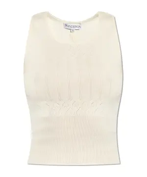 J.W.ANDERSON Jw Anderson Pointelle Tank Top - White