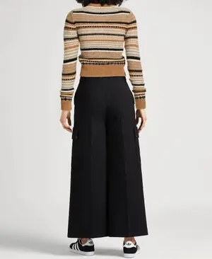 GANNI Striped Knit Cardigan