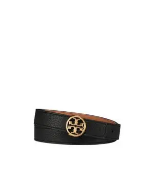 Tory Burch Logo Double-sided Belt - Black