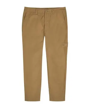 Stone Island Straight-leg Cotton-poplin Trousers - Brown