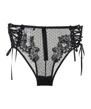 Dolce & Gabbana Minimalist Satin Lace Briefs - Black