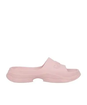 GANNI Rubber Pool Slides With Block Heel