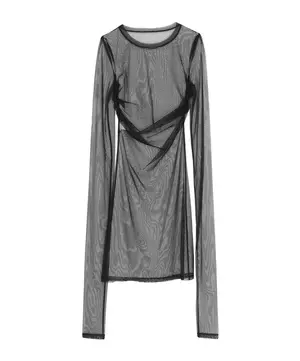 Dolce & Gabbana Solid Color Mesh Top - Gray