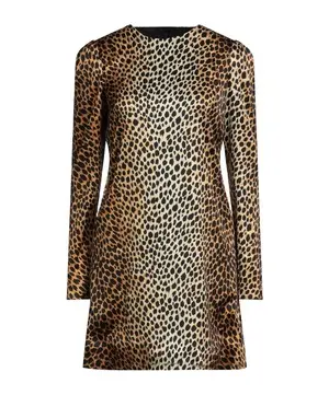 Dolce & Gabbana Leopard Print Long Sleeve Dress - Black